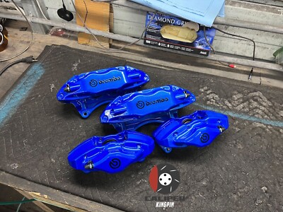 2008-2017 Subaru Impreza WRX STi Front Rear Set 4 Piston Blue Brake ...