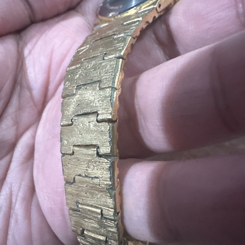 Working HELBROS REGENCY 33mm WATCH Gold Tone Mens Unisex New Battery ...