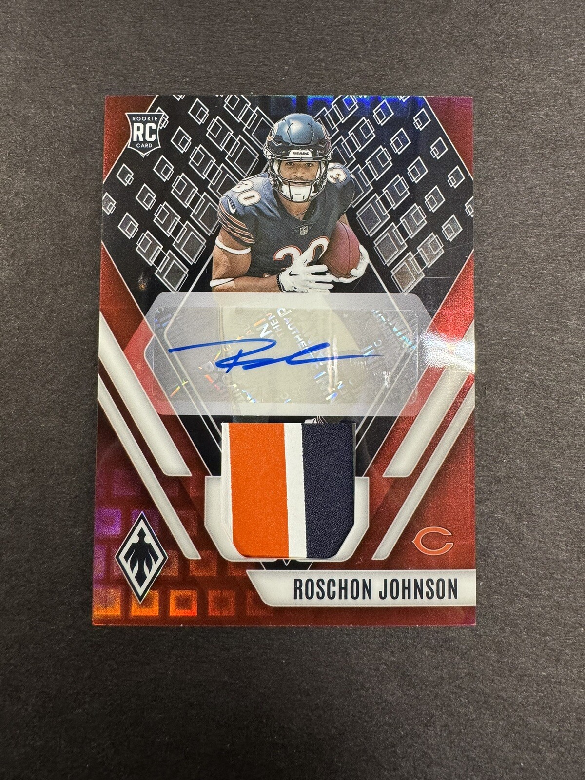 2023 Panini Phoenix Roschon Johnson Red RC RPA 11 /25 RAJ-RJ Chicago ...