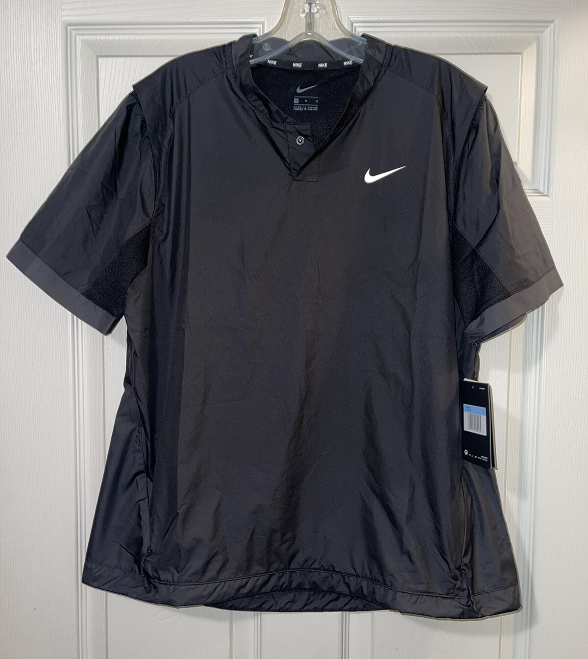 Womens Nike Short Sleeve Windshirt Softball Practice Jacket Black Size ...