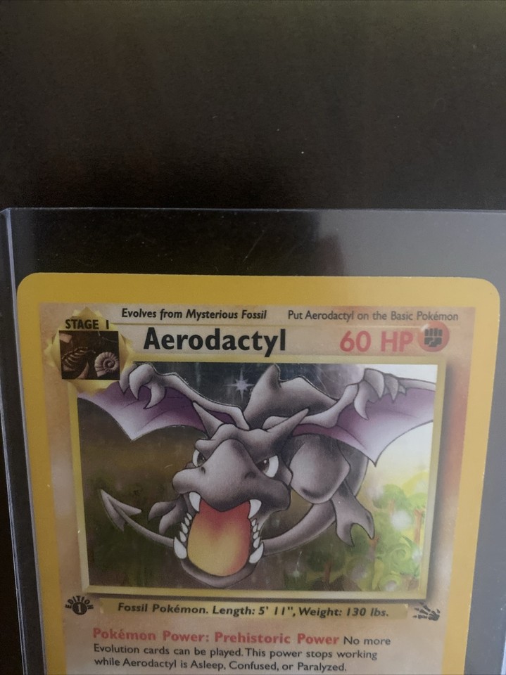 1st Edition Aerodactyl 1/62 1995, 96,98 Fossil Set - Holo Rare Pokemon ...