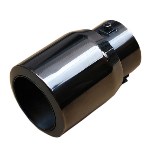 Steel Rear Round Exhaust Tail Pipe Muffler Tip Cover For 51mm-68mm Car ...