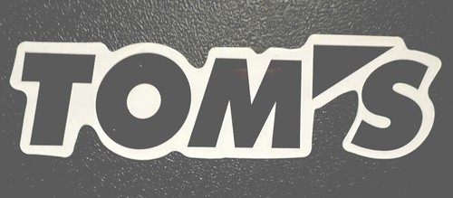 TOM’S Racing Sticker *Matte*Black Finish Approx Size:3-1/2”X 1” Self ...