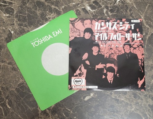 Japanese Beatles 45 rpm "I'll follow the sun" and "Kansas City ...