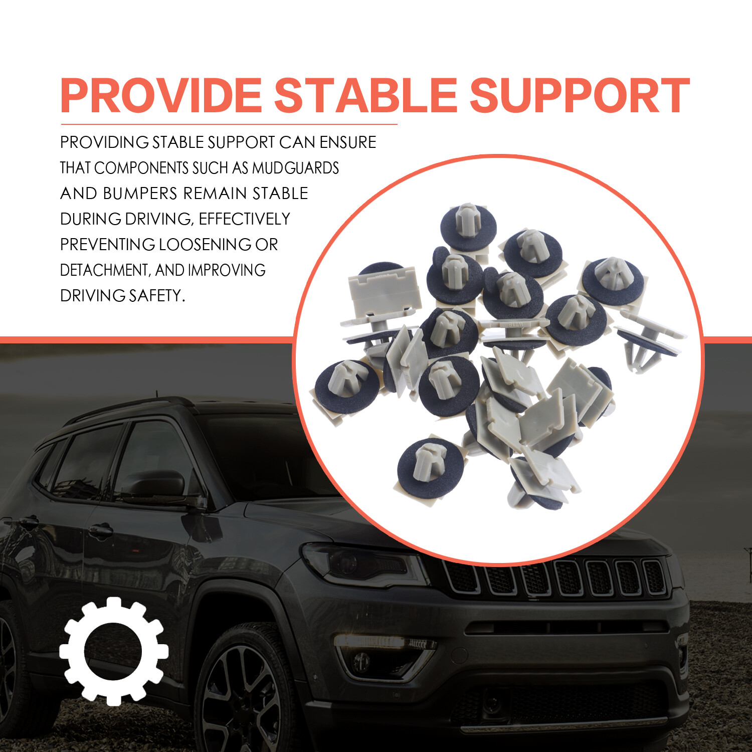 20x Plastic Fender Flare Clips Rocker Molding Clip for Jeep Cherokee ...