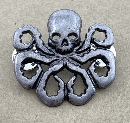 Captain America HYDRA Logo Silver Lapel Pin Marvel Comics eFX Loot ...