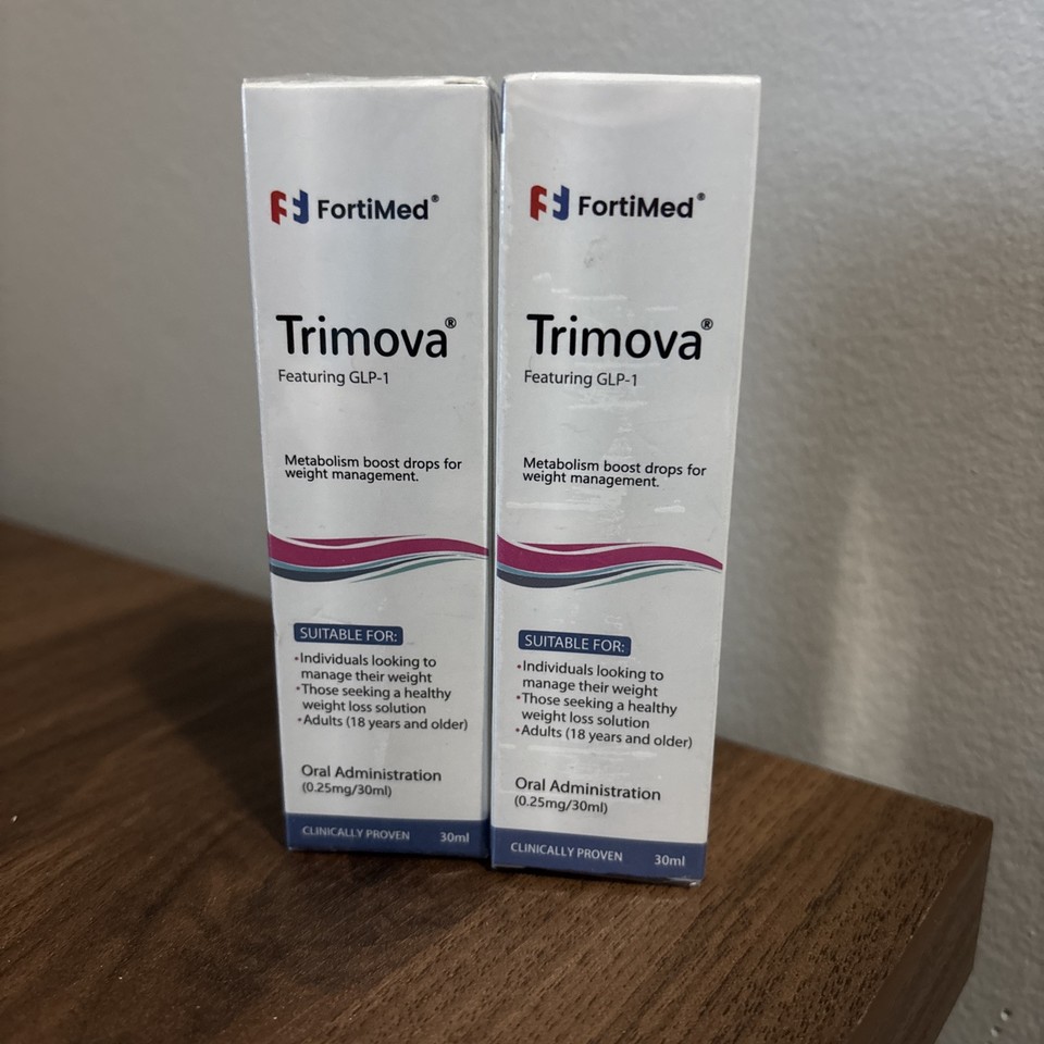 2 Fortimed TRIMOVA Weight Loss Drops Burning Fat Boosting Energy NIB ...