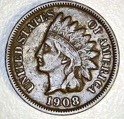 1908 S US Indian Cent: Great Semi Key Date Coin ~ No Reserve Free Ship ...