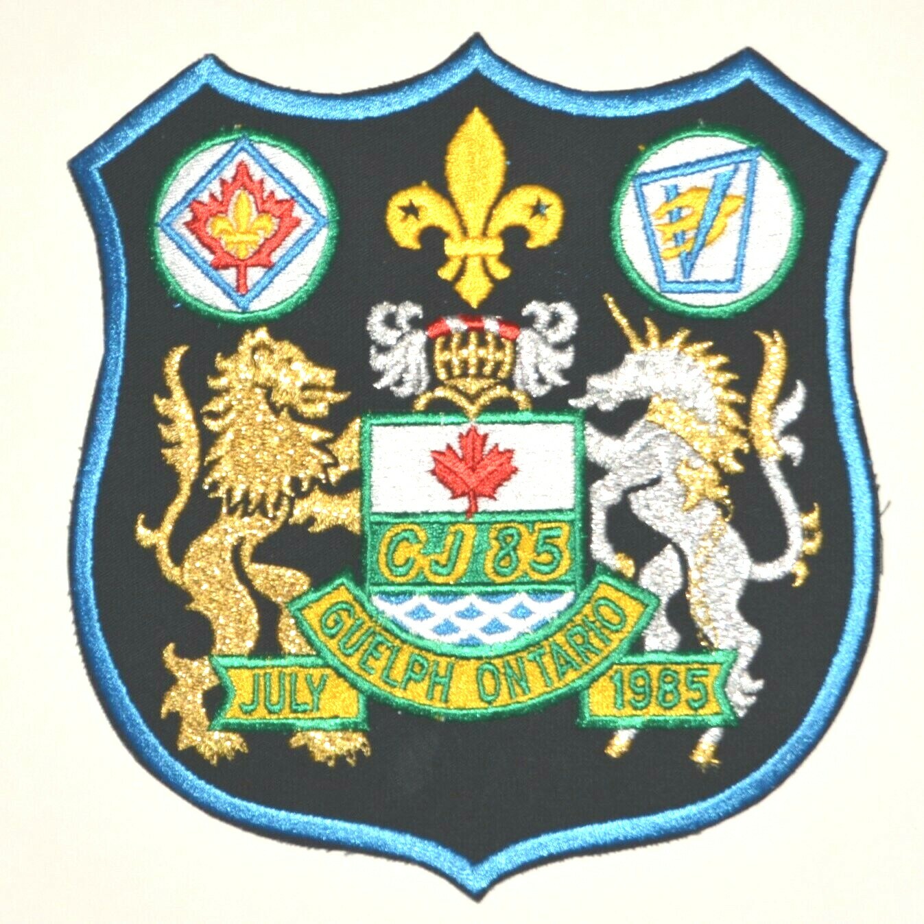 Guelph Coat of Arms Shield Crest Large CJ85 Sixth Cdn. Jamboree Boy ...