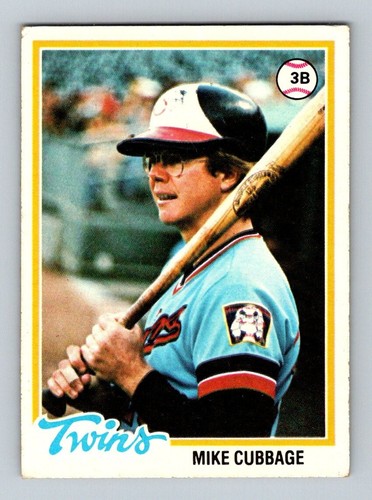 MIKE CUBBAGE MINNESOTA TWINS TOPPS BASEBALL CARD 1978 | eBay