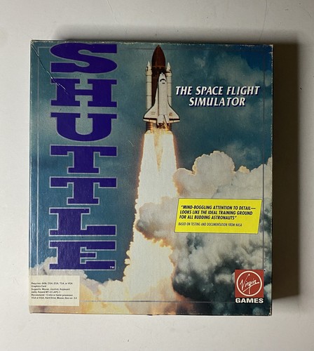 Virgin Games Shuttle The Space Flight Simulator Computer Game Floppy ...