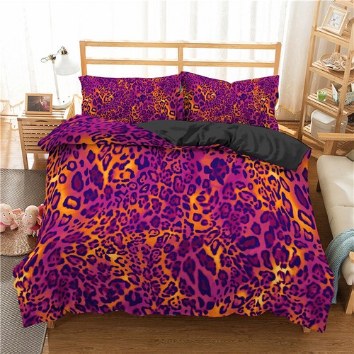 Pink Leopard Print Bedding Set King Queen Single Quilt/Doona Cover ...