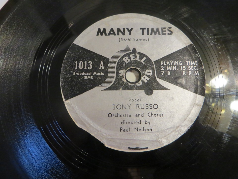 Tony Russo – Many Times/Rags To Riches - 7" 78RPM 1954 Bell - Pop | eBay