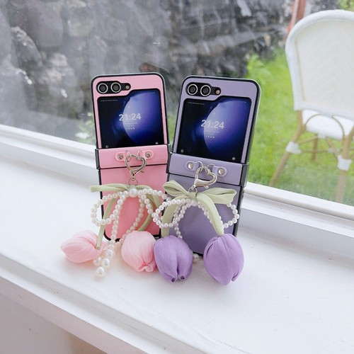 For Motorola Razr + 2024 50 Ultra /50 Ladies' style Tulip pendant Hinge ...