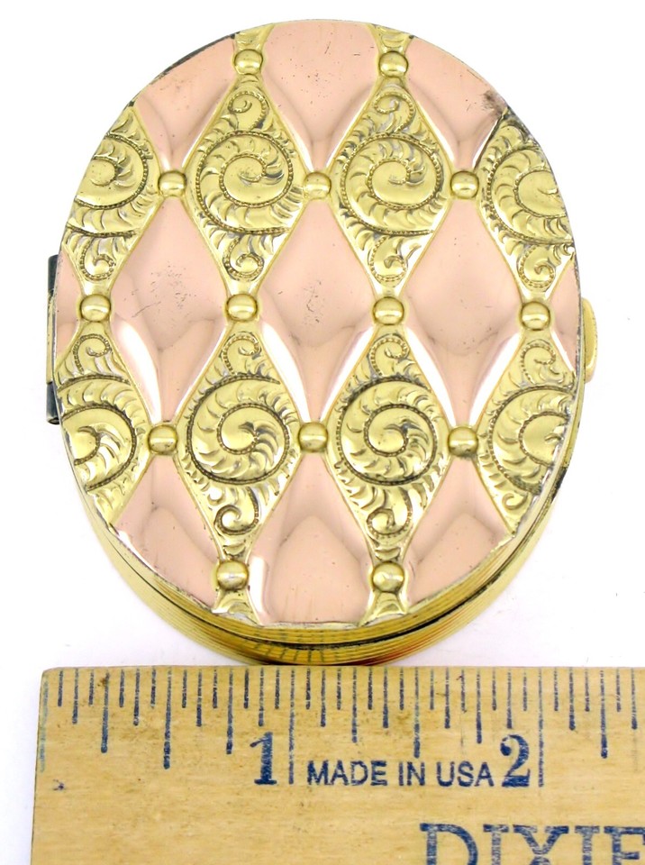 Vintage Evans Sterling Silver Rose & Yellow Gold Overlay Compact | eBay