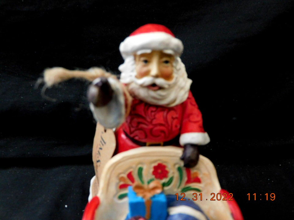 NIB Jim Shore 'Merry Mushing' Dog Sledding Santa 2022 Figurine #6010826 ...
