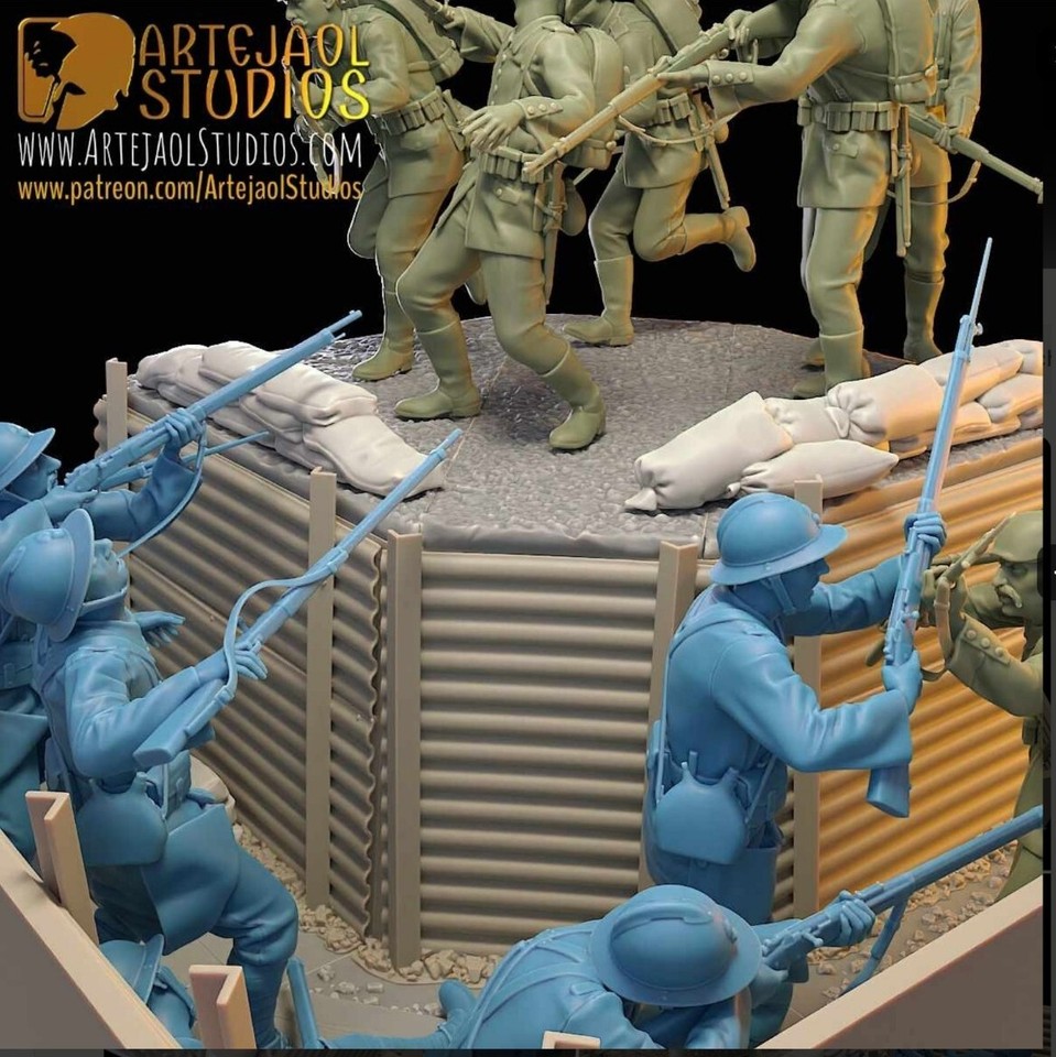 Ww1 Trench Scene Without Soldiers 1/35th Resin Printed | eBay UK