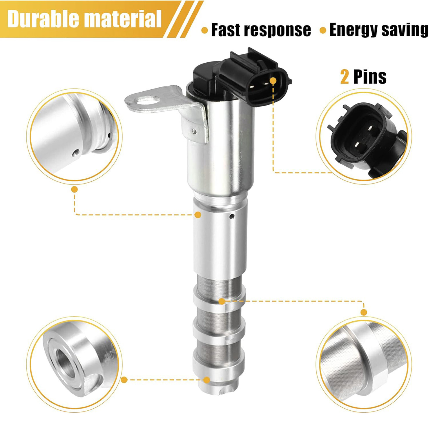 4PCS VVT Variable Timing Solenoid 12626012 For Cadillac CTS Buick Chevy ...