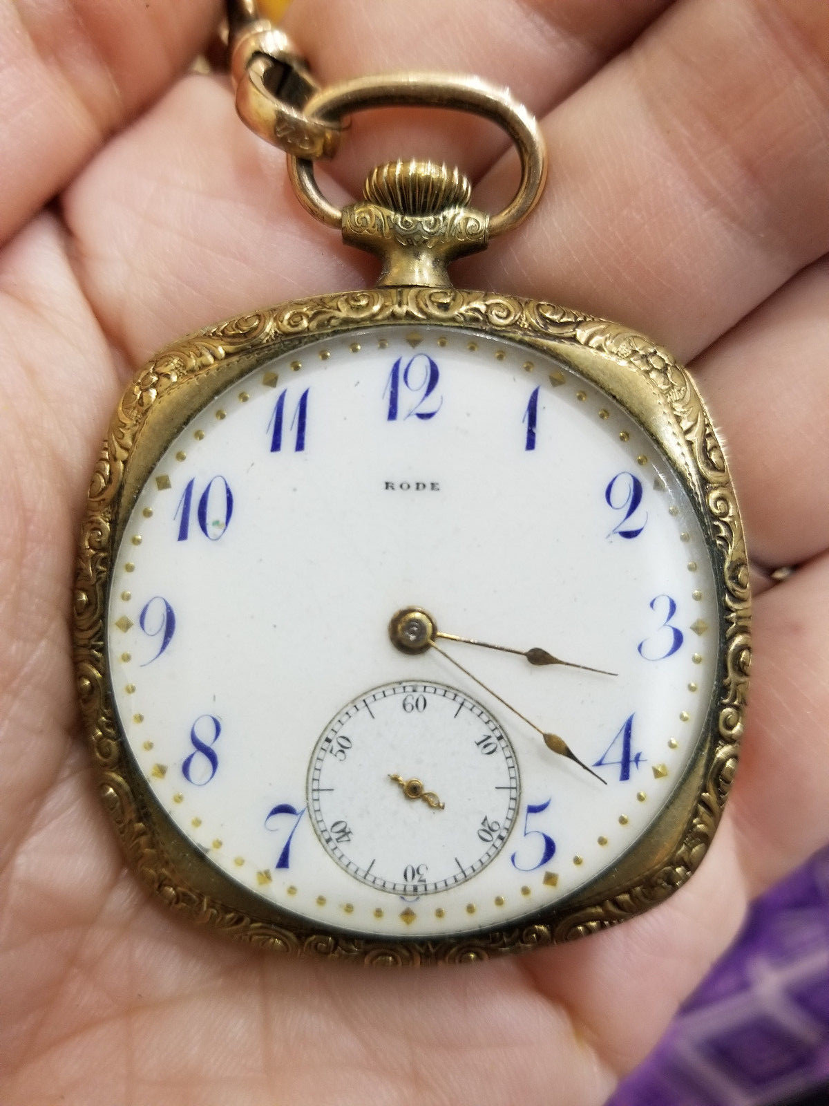 1930 Antique Gold Plated Rode Pocket Watch | eBay