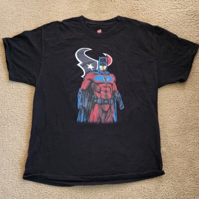 Hanes Houston Texans Batman T Shirt Men's Black XL Texas NFL Football ...