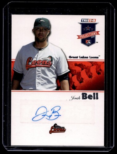 2008 TriStar PROjections Autographs Josh Bell Auto Great Lakes Loons ...