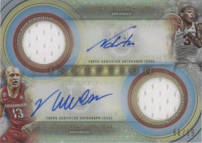 2022-23 Bowman Inception University - Dual Autograph Dual Relics Nick ...