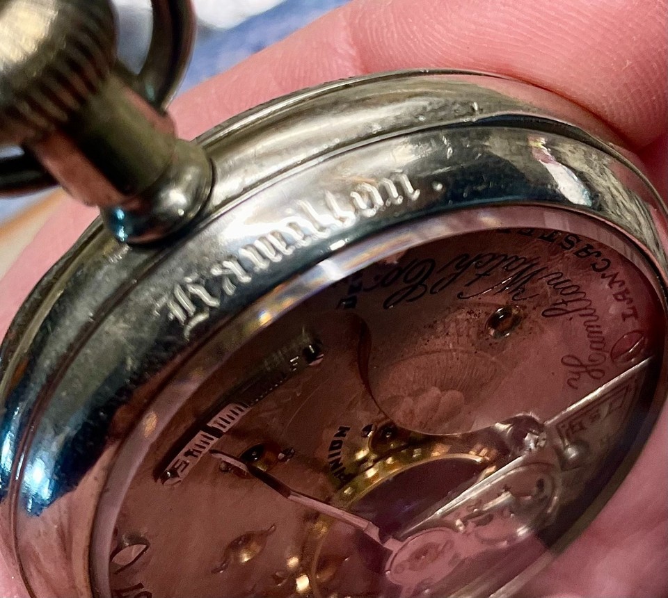 1904 Salesman Sample Hamilton 925 16s Hunting Profile Pocket Watch 17J ...