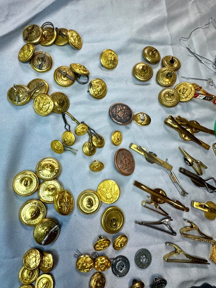 Vintage military estate pins emblems badges lot Army Navy Marine corps USN USMC | eBay