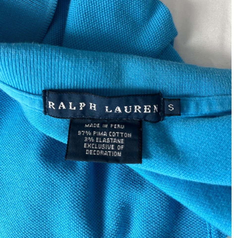 Ralph Lauren Polo Preppy Dress Neon Pony Logo Cotton Blend Casual ...
