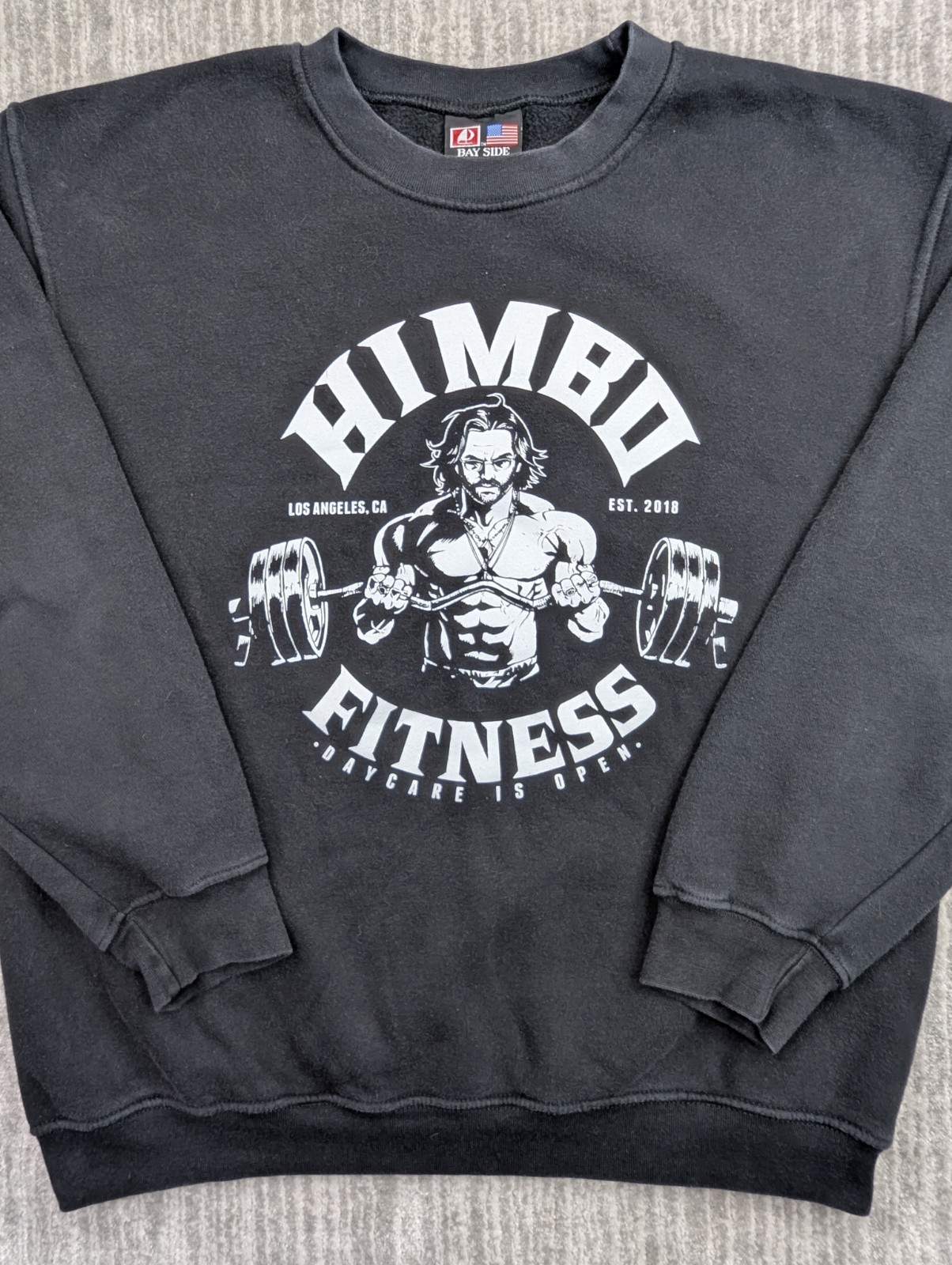 VTG Hasan Piker Himbo Fitness Sweatshirt Black Size Large Gym Made in ...