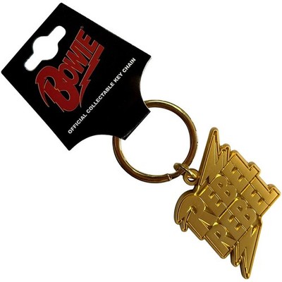 DAVID BOWIE keyring GOLD REBEL | eBay