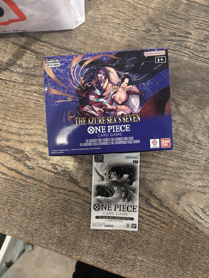 OP14 The Azure Sea's Seven Booster Box UNSEALED INHAND + Dash Pack ...