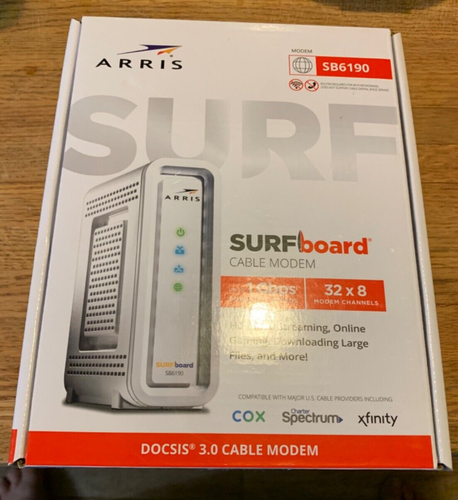 ARRIS SURFboard SB6190 DOCSIS 3.0 32 x 8 Gigabit Cable Modem 1 Gbps ...
