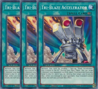 Yugioh - Tri-Blaze Accelerator x 3 - 1st Edition - NM - Free ...