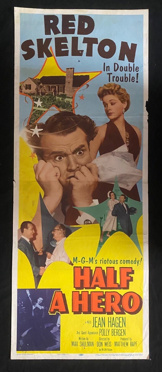 MOVIE POSTER: Half A Hero Original Insert Movie Poster 1953 Red Skelton ...
