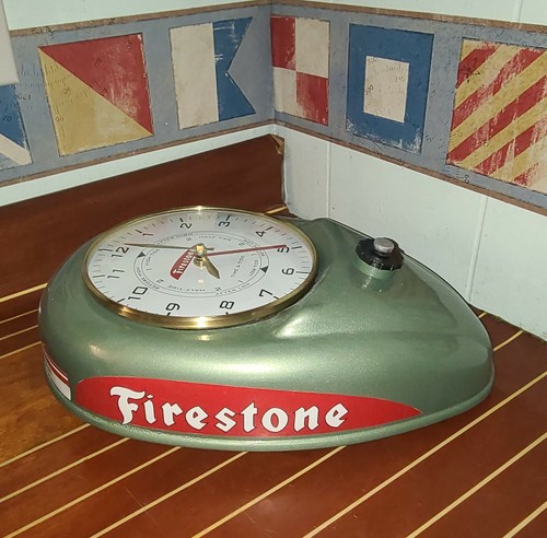 VINTAGE 1946 FIRESTONE 3.6HP OUTBOARD MOTOR FUEL TANK NAUTICAL CLOCK | eBay