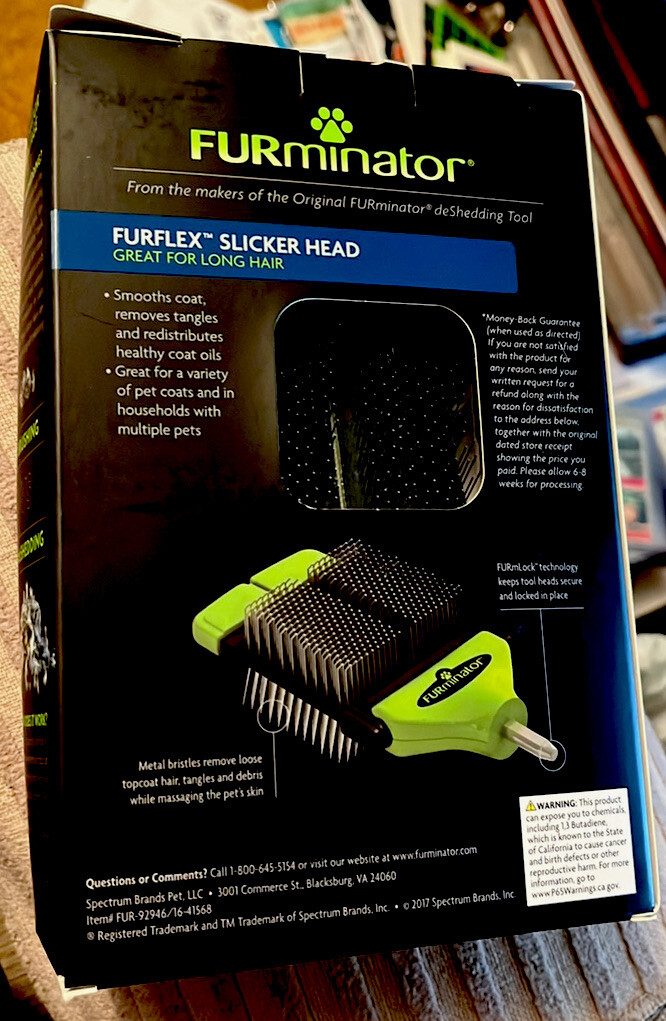 FURminator Fur Flex Slicker Head Tool - Long Hair Dogs - BRAND NEW in ...