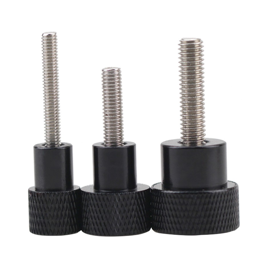 M6 M8 M10 Aluminium+Stainless Knurled Thumb Screw Hand Grip Knob Head ...