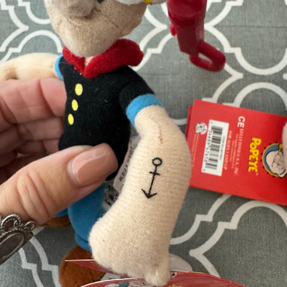 New Vintage Popeye Olive Brutus Plush Keychain Backpack Clips 2004 ...