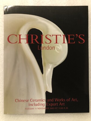 Christie's London Chinese Ceramics Export Art Works of Art 2003 | eBay