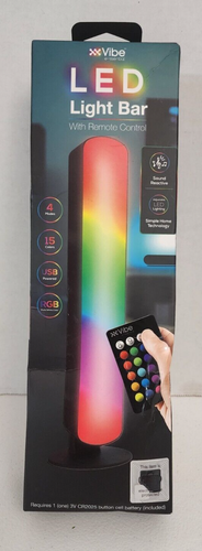 Vibe Essentials Multicolor LED Light Bar with Remote Control 11 Inches ...