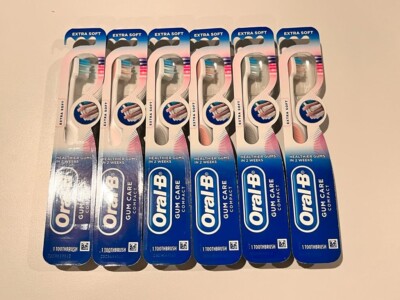 6 PACK OF TOOTHBRUSHES ORAL-B EXTRA SOFT GUM CARE COMPACT | eBay