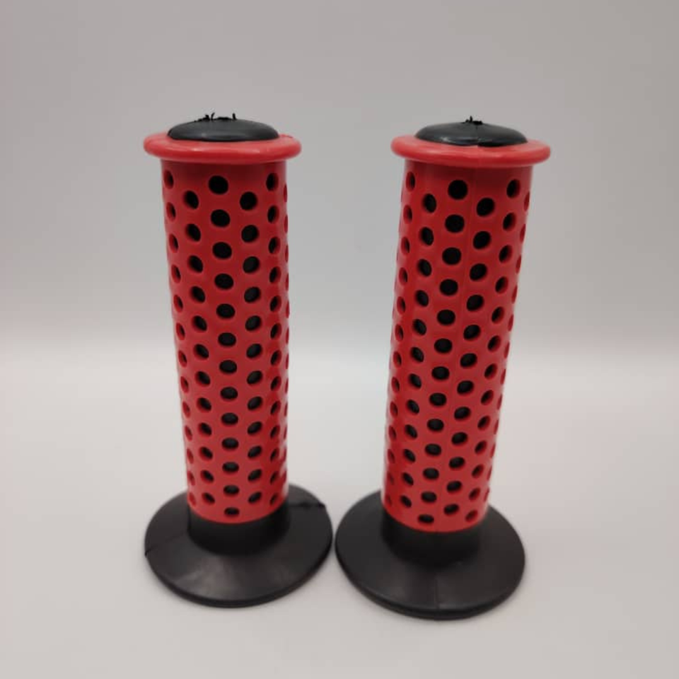 F1 Grips Dotted Red Black Style Old School BMX Bicycle Fuan Oakley SE ...