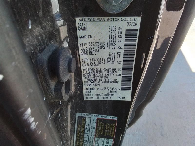 2009-2019 Nissan Frontier 2.5L Engine Motor VIN B 4th Digit QR25DE ...