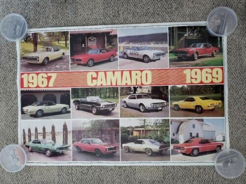 VINTAGE 1986 CHEVY CAMARO COLLAGE POSTER 1967-1969 24X36 WOW! | eBay