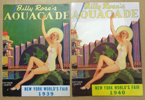 2 Vintage 1939 & 1940 NEW YORK WORLD'S FAIR Billy Rose's Aquacade Programs | eBay