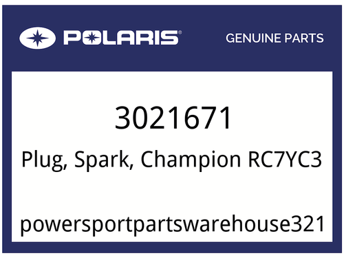 Polaris OEM Part 3021671 Spark Plug, RC7YC3 | eBay