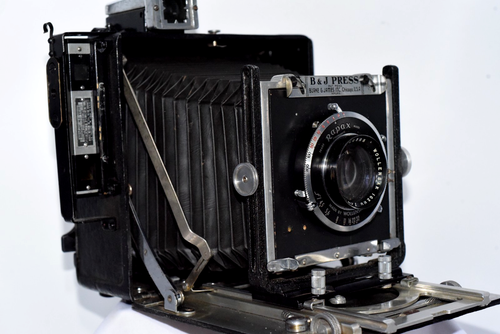 BURKE & JAMES 4X5 PRESS CAMERA WITH WOLLENSAK 4.5/162mm RAPTAR & RAPAX ...