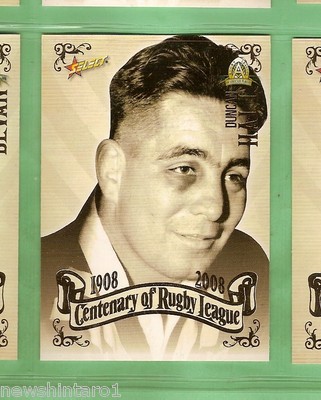 2008 RUGBY LEAGUE CENTENARY CARD #44 DUNCAN HALL, QUEENSLAND TEAMS ...