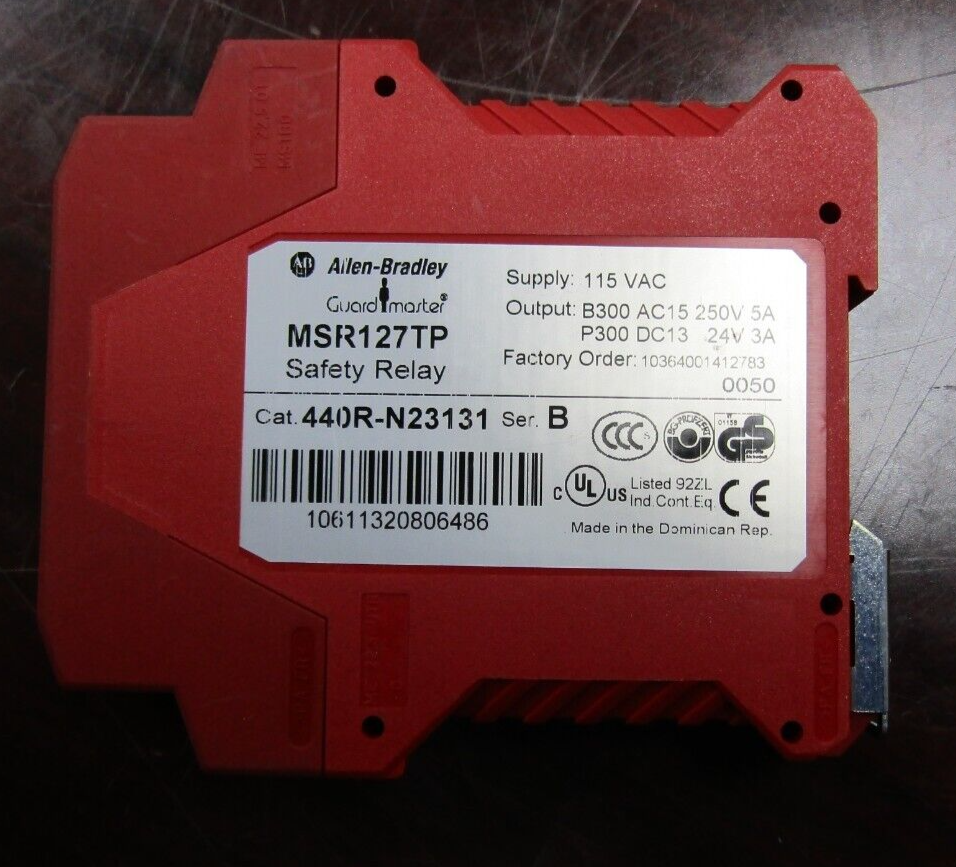 🤩 ALLEN BRADLEY GUARD MASTER SAFETY RELAY MSR127TP / 4404-N23131 SER B ...